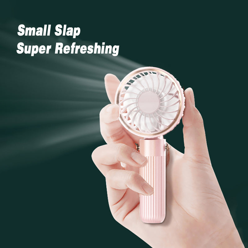Pink Handheld USB Fan or Portable Personal Fan with Lanyard – Povud